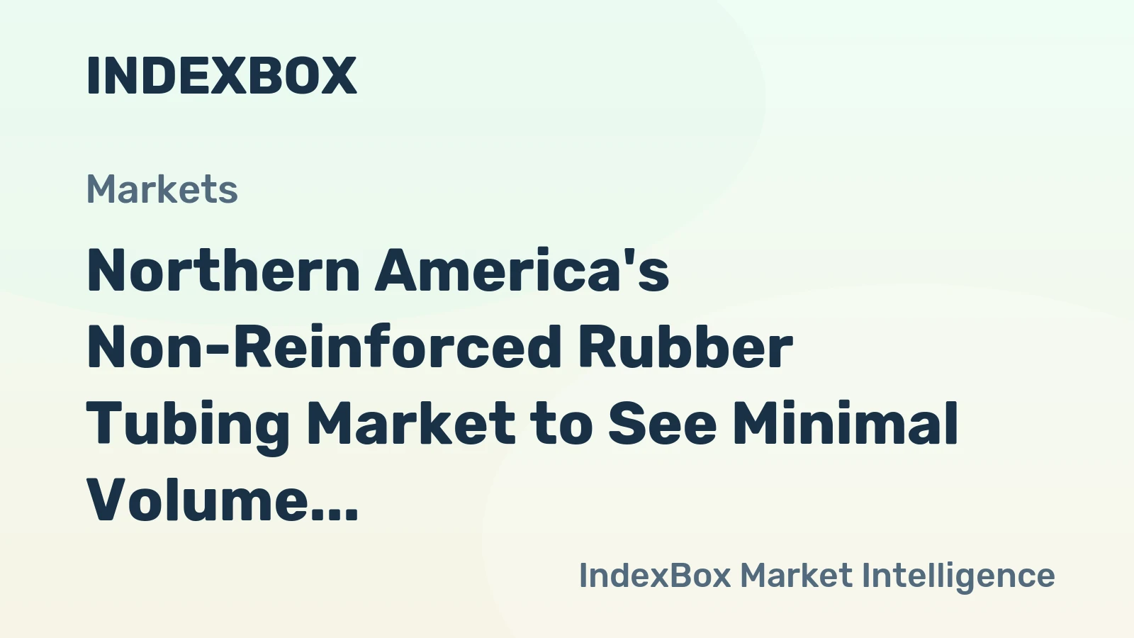 Northern America's Non-Reinforced Rubber Tubing Market to See Minimal Volume Growth Amid Steady Demand