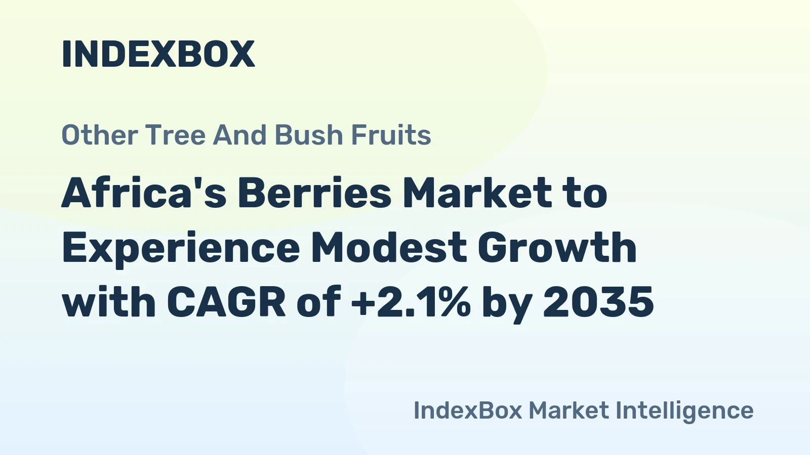 Africa's Berries Market to Experience Modest Growth with CAGR of +2.1% by 2035