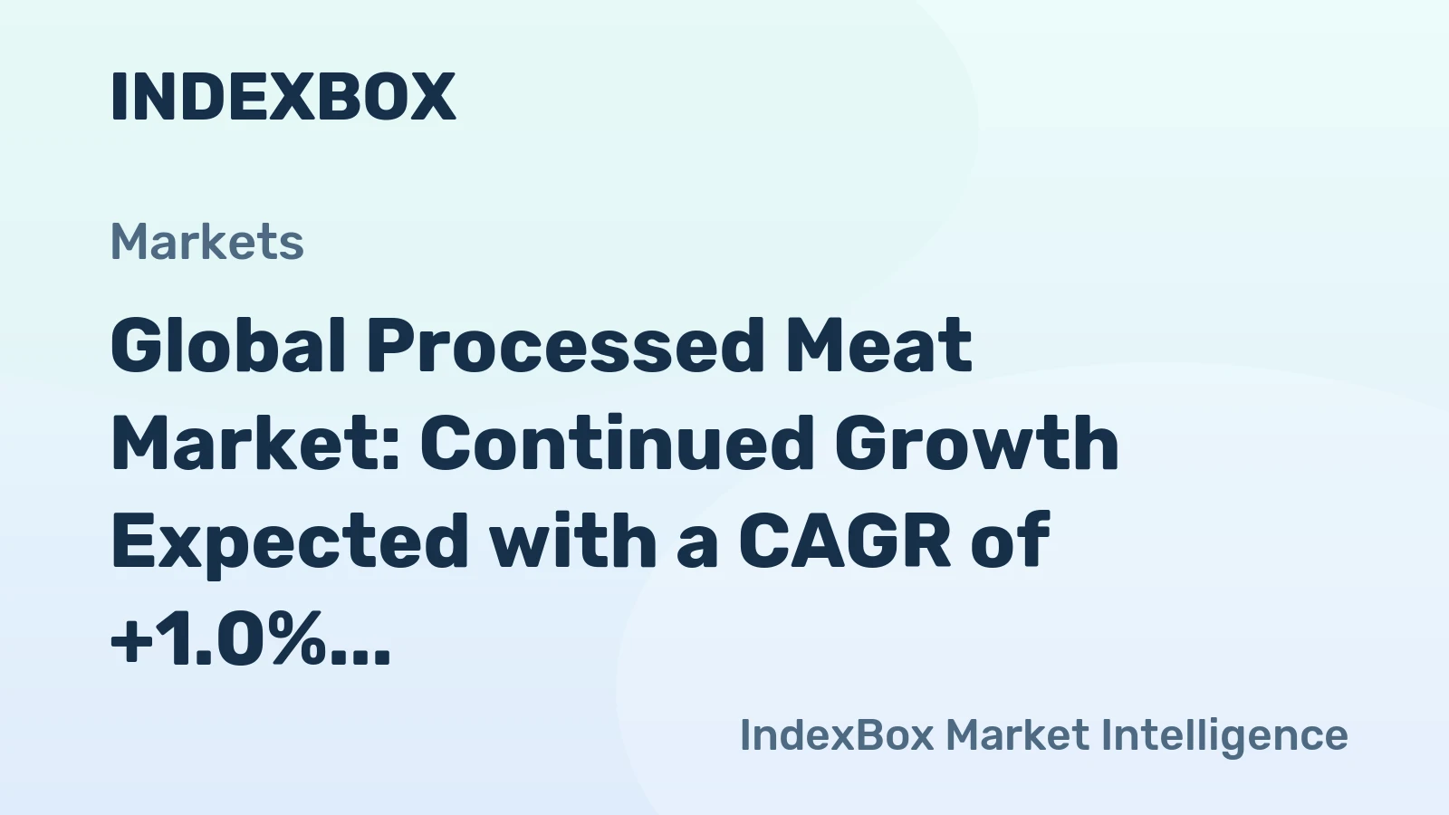 Global Processed Meat Market: Continued Growth Expected with a CAGR of +1.0%