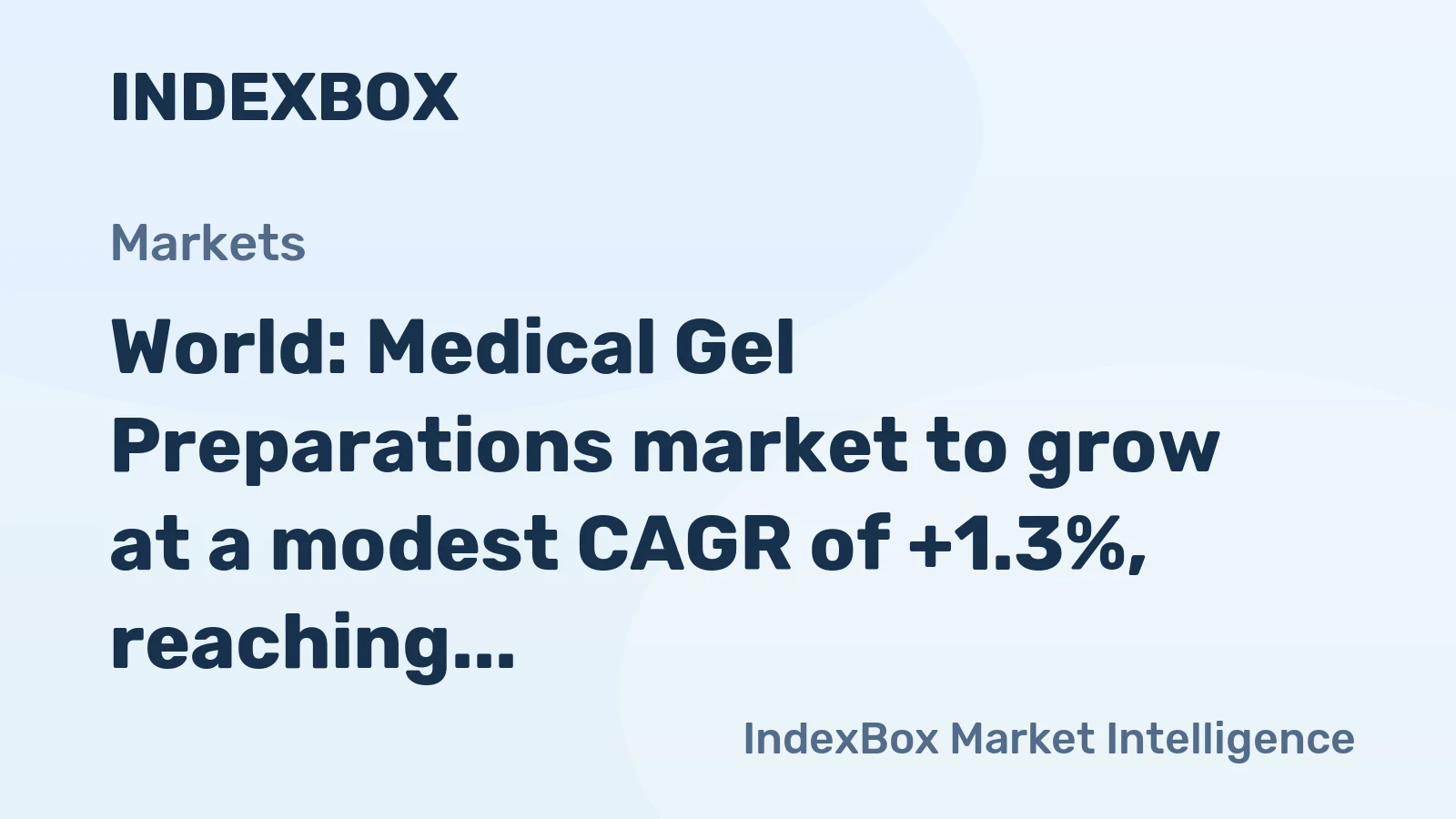 World: Medical Gel Preparations market to grow at a modest CAGR of +1.3%, reaching $5B by 2035.