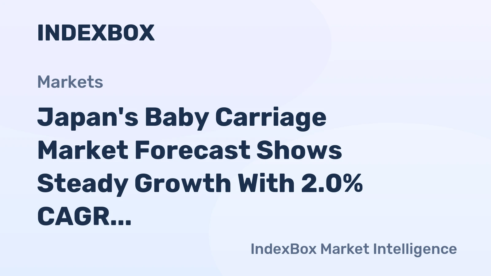 Japan's Baby Carriage Market Forecast Shows Steady Growth With 2.0% CAGR