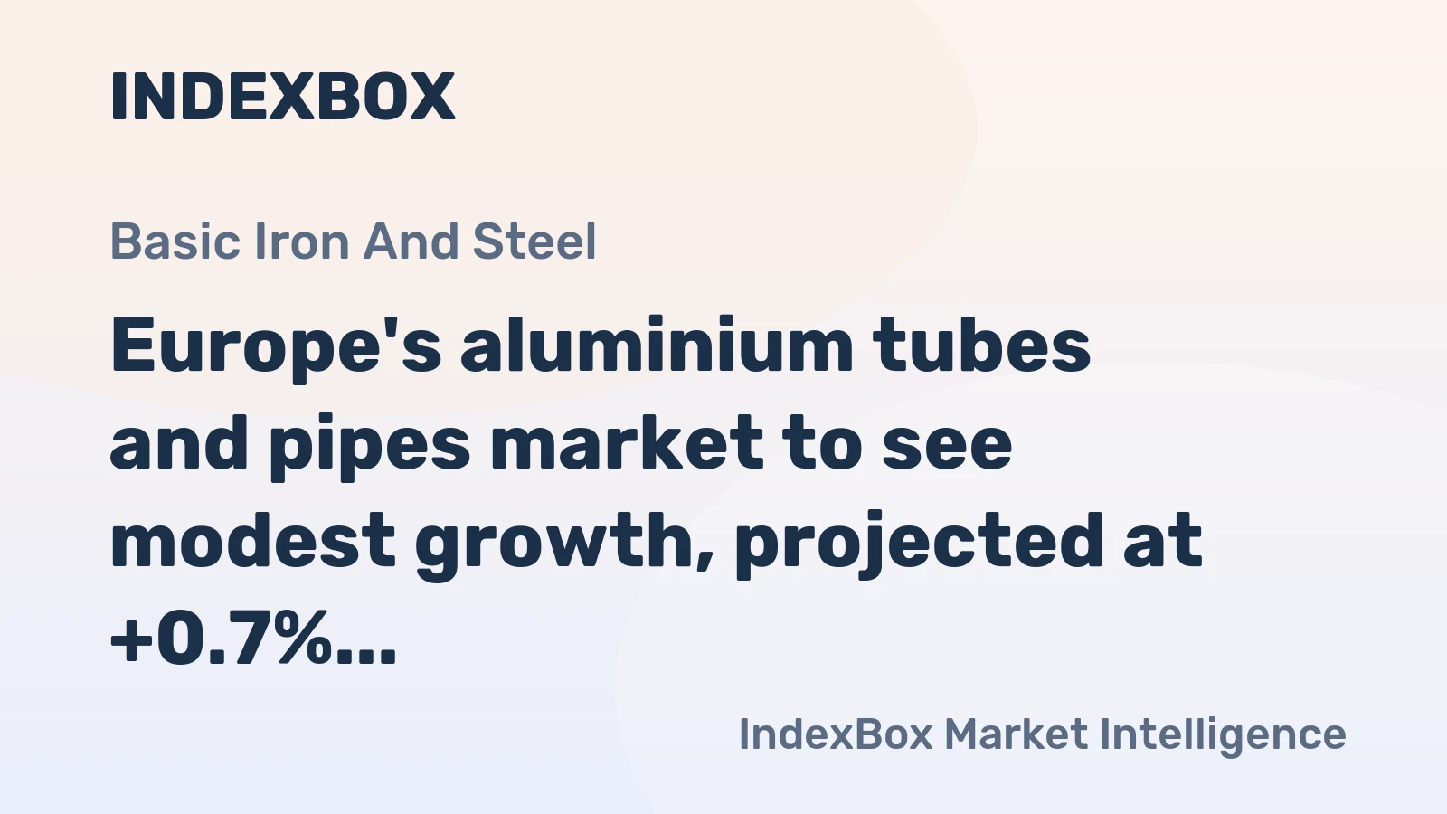 Europe's aluminium tubes and pipes market to see modest growth, projected at +0.7% CAGR in volume and +1.8% in value through 2035.