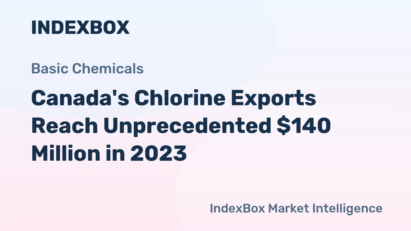 Canada's Chlorine Exports Reach Unprecedented $140 Million in 2023
