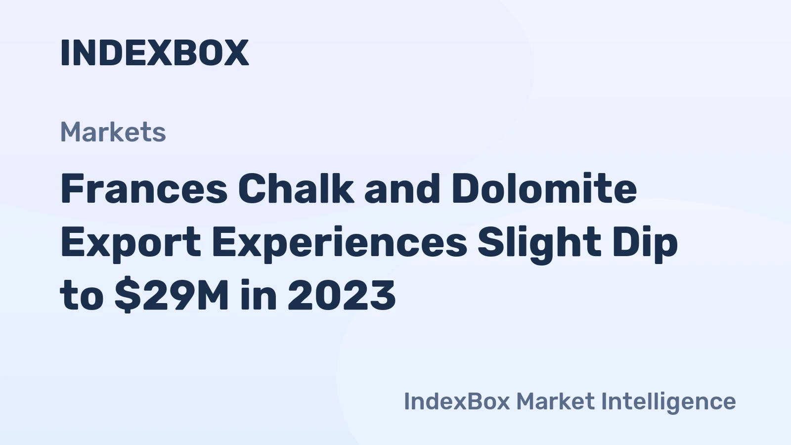 Frances Chalk and Dolomite Export Experiences Slight Dip to $29M in 2023