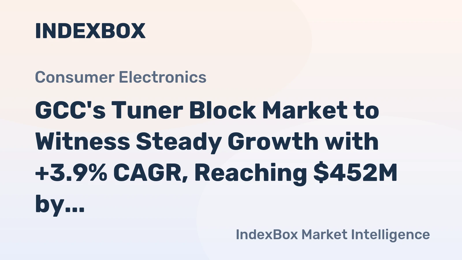 GCC's Tuner Block Market to Witness Steady Growth with +3.9% CAGR, Reaching $452M by 2035