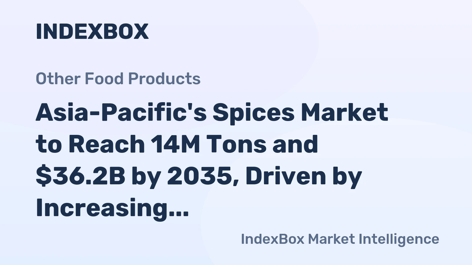 Asia-Pacific's Spices Market to Reach 14M Tons and $36.2B by 2035, Driven by Increasing Demand in the Region