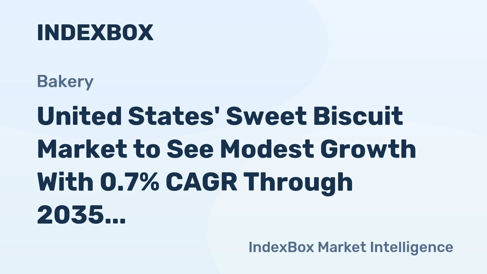 United States' Sweet Biscuit Market to See Modest Growth With 0.7% CAGR Through 2035