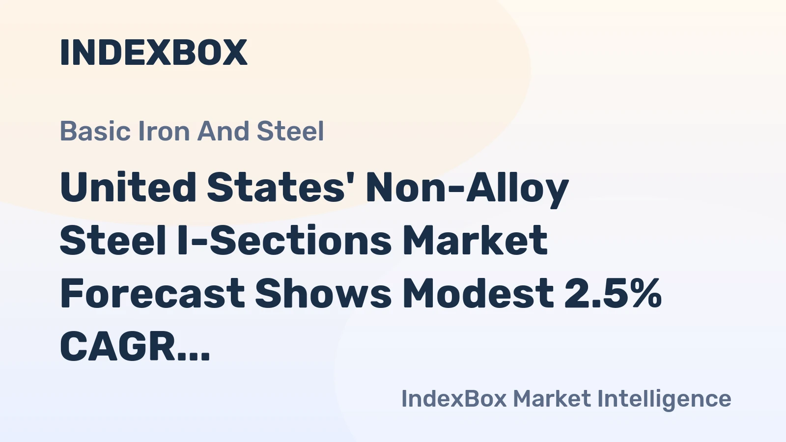 United States' Non-Alloy Steel I-Sections Market Forecast Shows Modest 2.5% CAGR Growth Through 2035