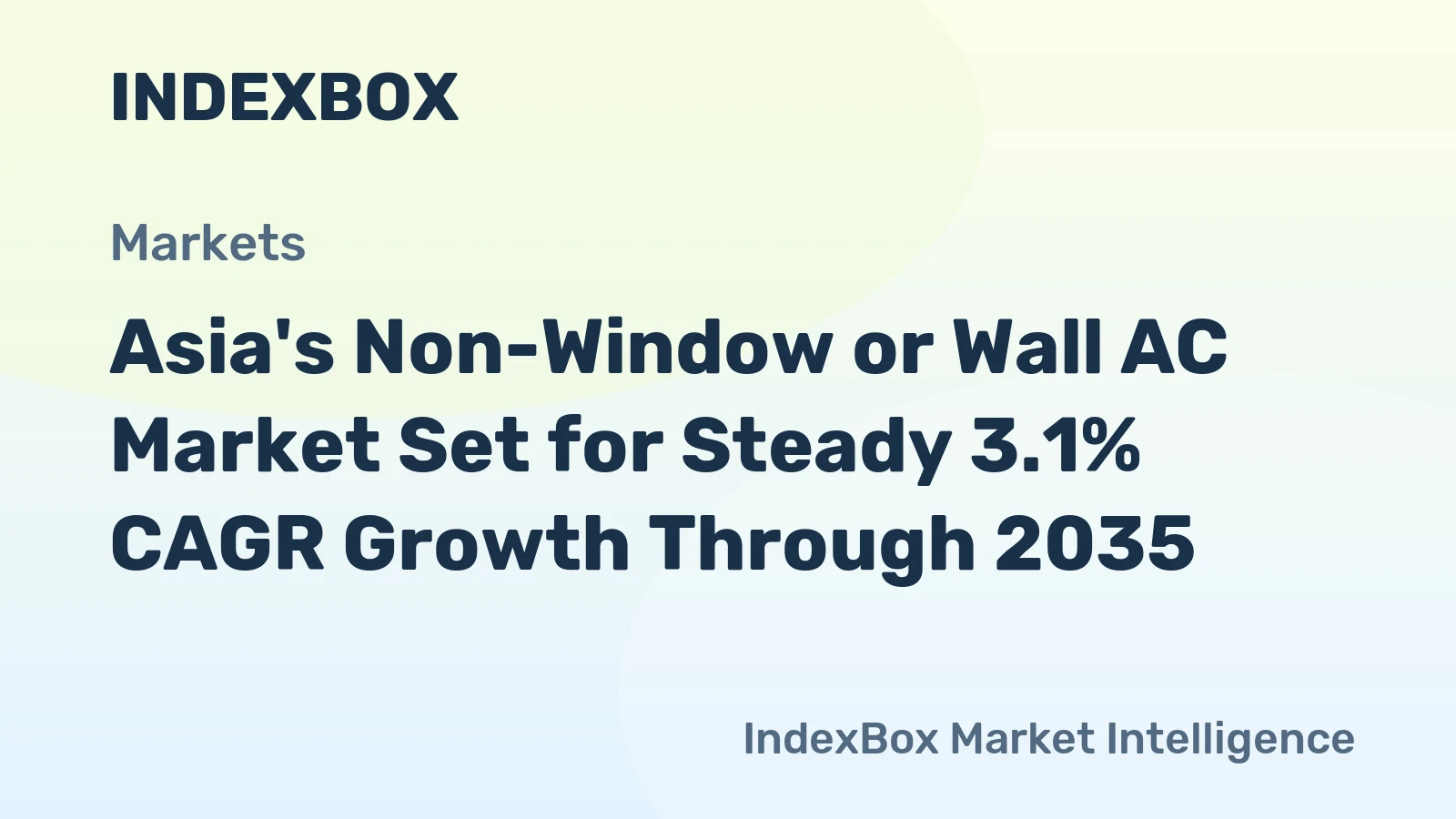 Asia's Non-Window or Wall AC Market Set for Steady 3.1% CAGR Growth Through 2035