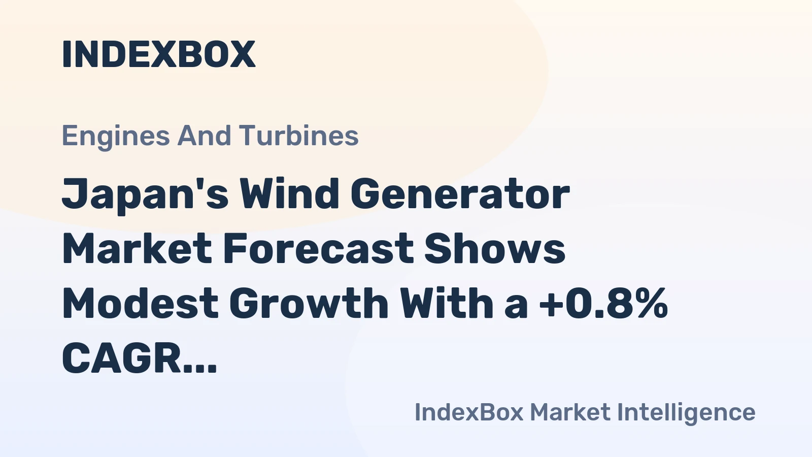 Japan's Wind Generator Market Forecast Shows Modest Growth With a +0.8% CAGR in Value