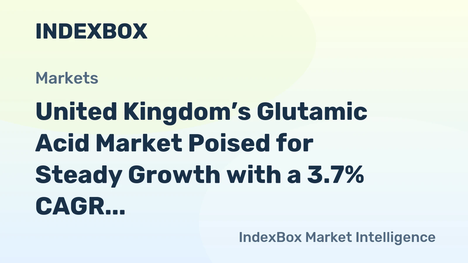 United Kingdom’s Glutamic Acid Market Poised for Steady Growth with a 3.7% CAGR in Value