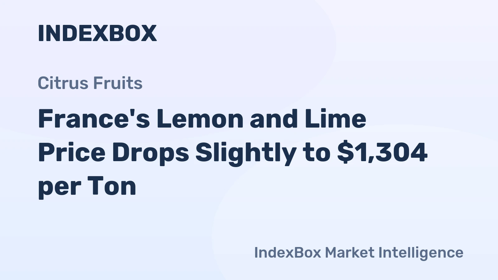 France's Lemon and Lime Price Drops Slightly to $1,304 per Ton