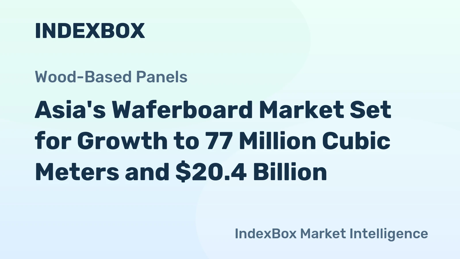Asia's Waferboard Market Set for Growth to 77 Million Cubic Meters and $20.4 Billion