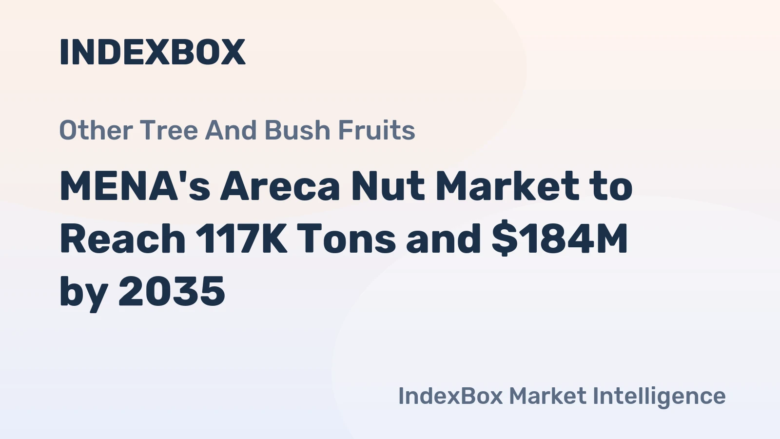 MENA's Areca Nut Market to Reach 117K Tons and $184M by 2035