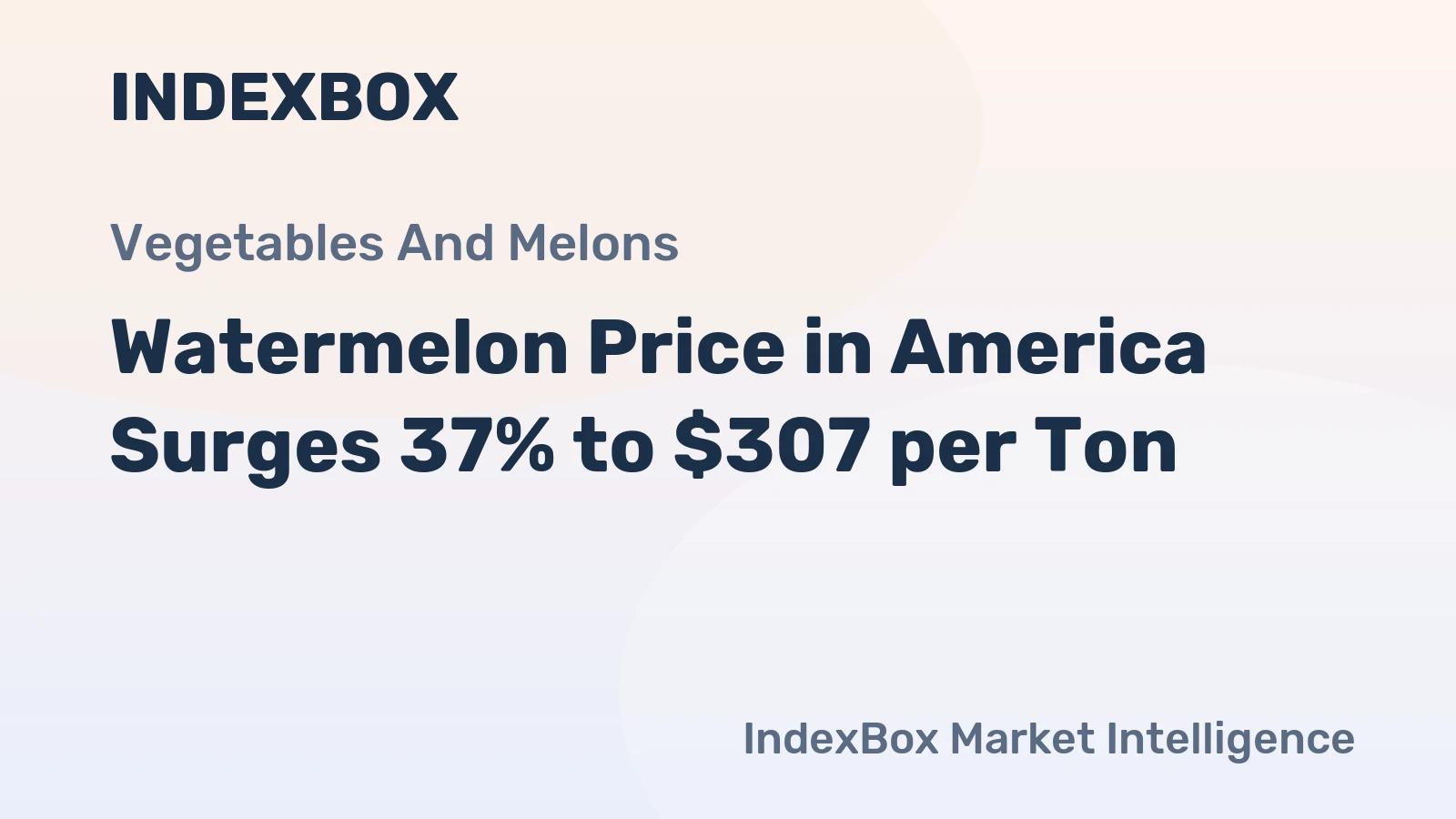 Watermelon Price in America Surges 37% to $307 per Ton