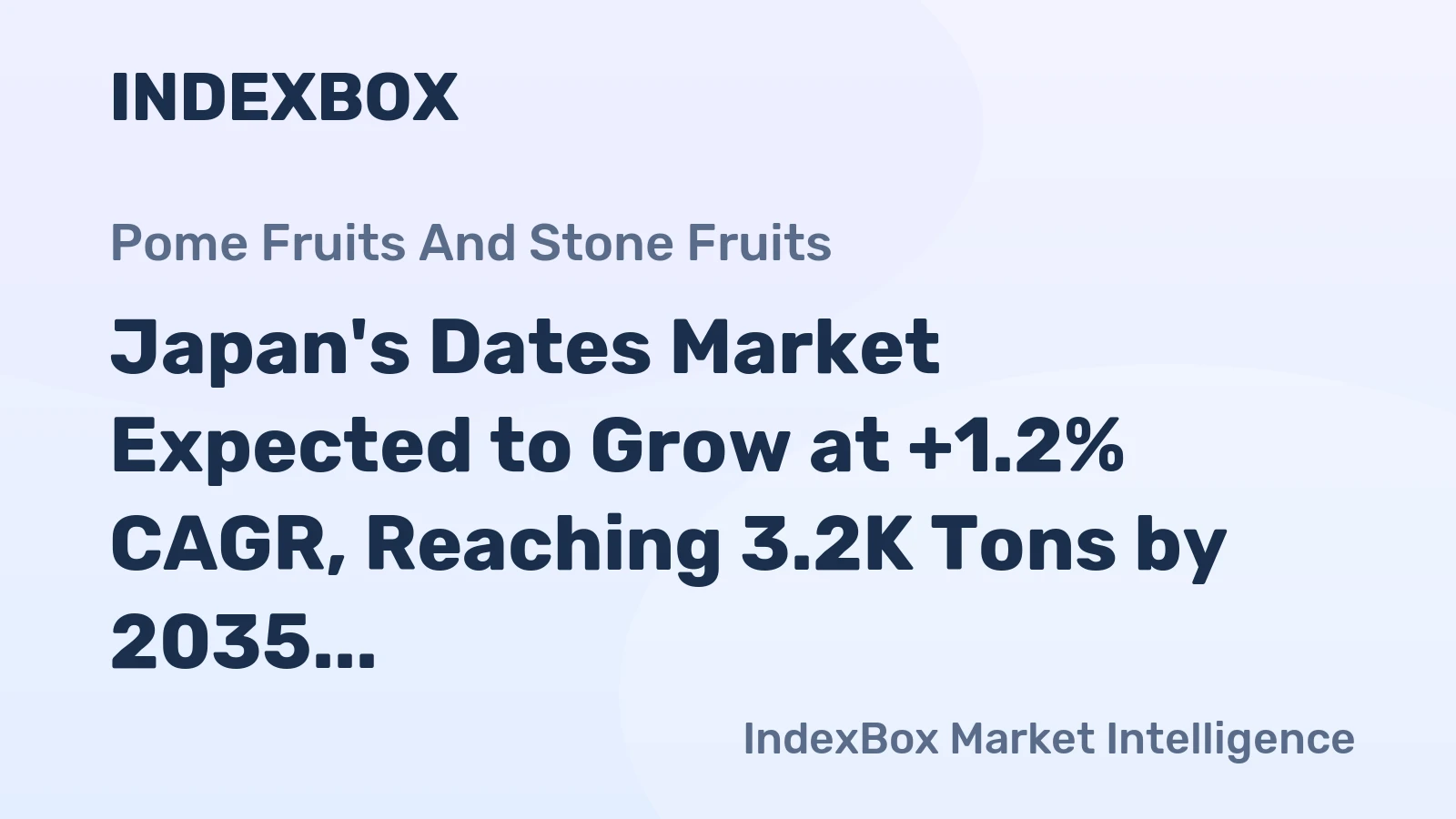 Japan's Dates Market Expected to Grow at +1.2% CAGR, Reaching 3.2K Tons by 2035