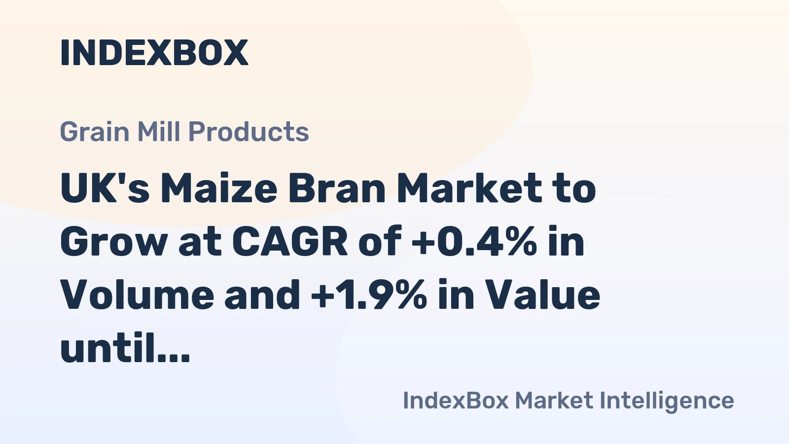 UK's Maize Bran Market to Grow at CAGR of +0.4% in Volume and +1.9% in Value until 2035