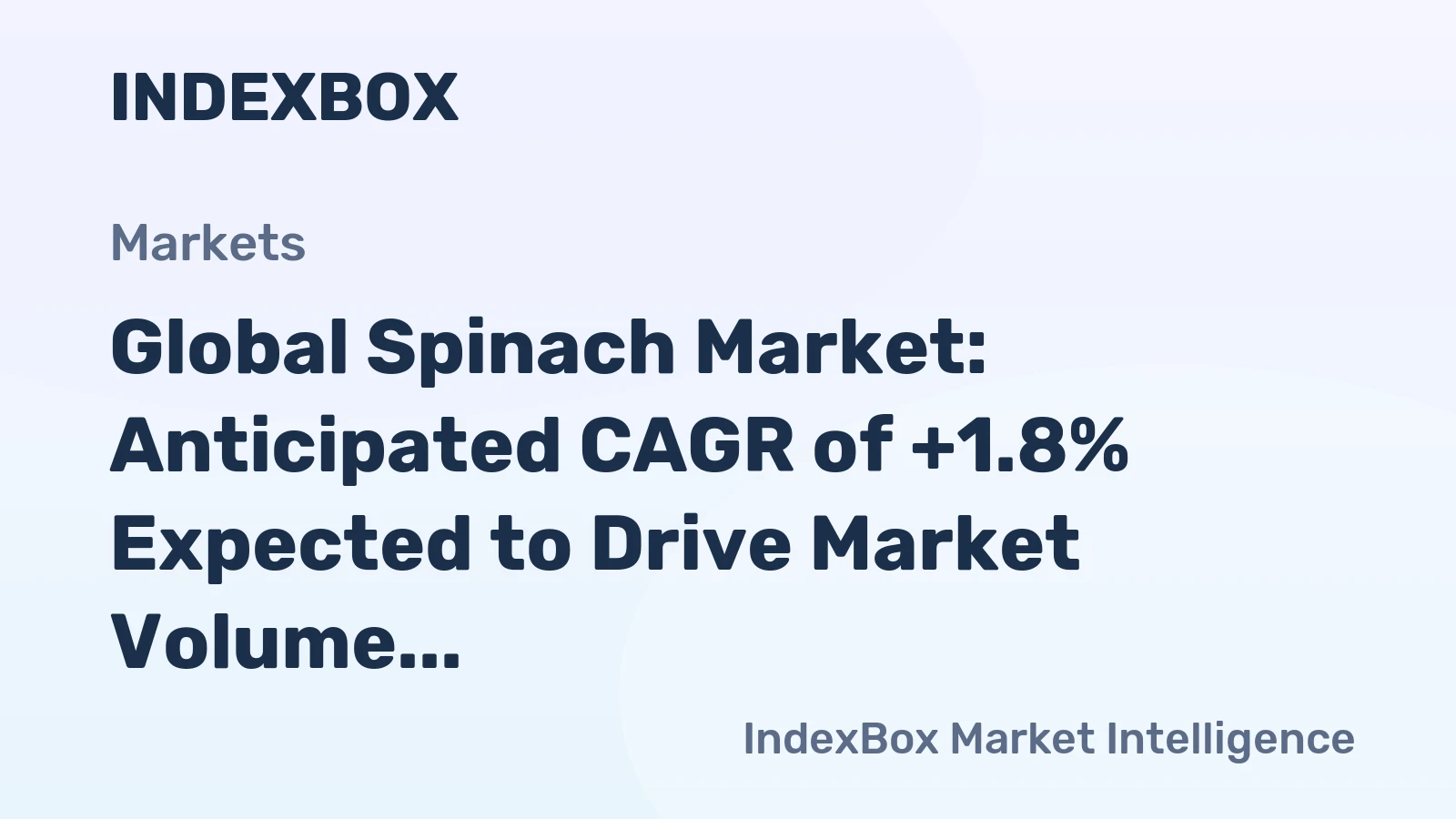 Global Spinach Market: Anticipated CAGR of +1.8% Expected to Drive Market Volume to 41M Tons by 2035