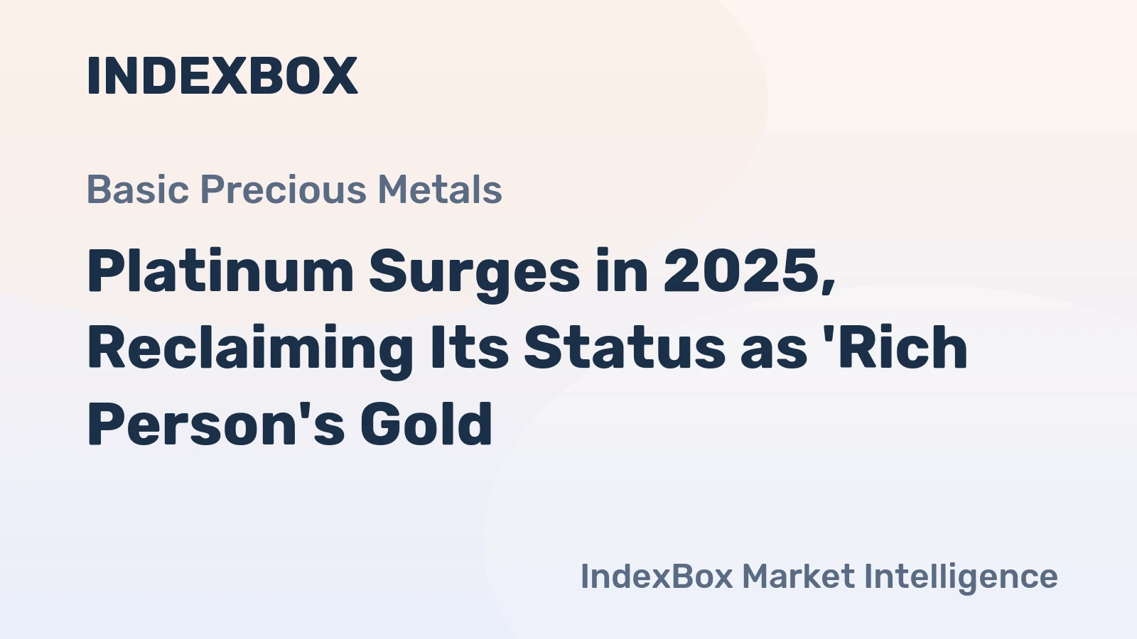 Platinum Surges in 2025, Reclaiming Its Status as 'Rich Person's Gold'