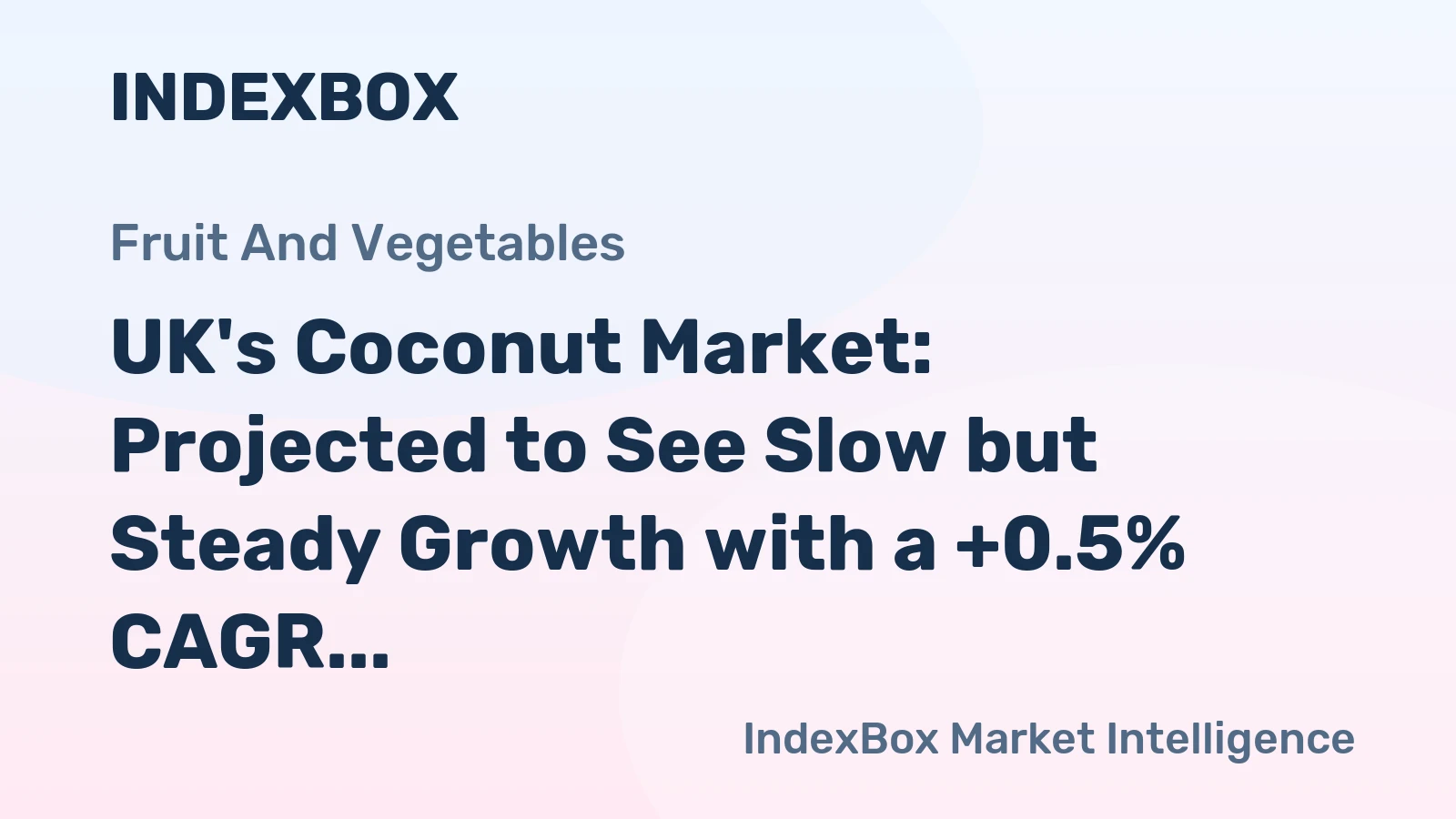 UK's Coconut Market: Projected to See Slow but Steady Growth with a +0.5% CAGR in Value Terms by 2035