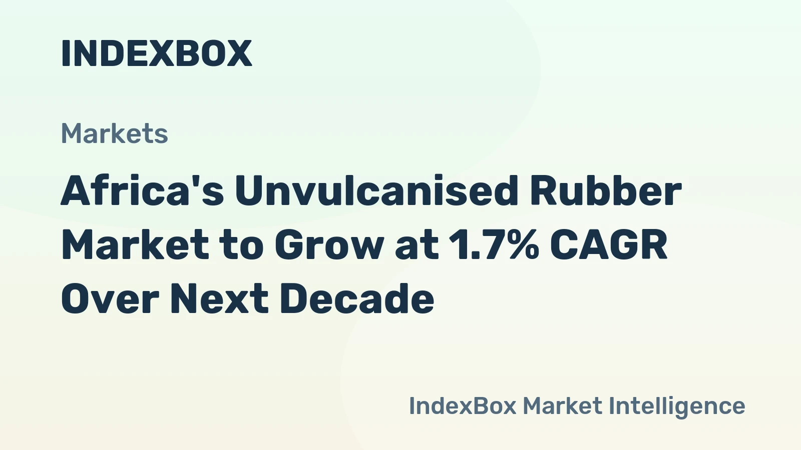 Africa's Unvulcanised Rubber Market to Grow at 1.7% CAGR Over Next Decade