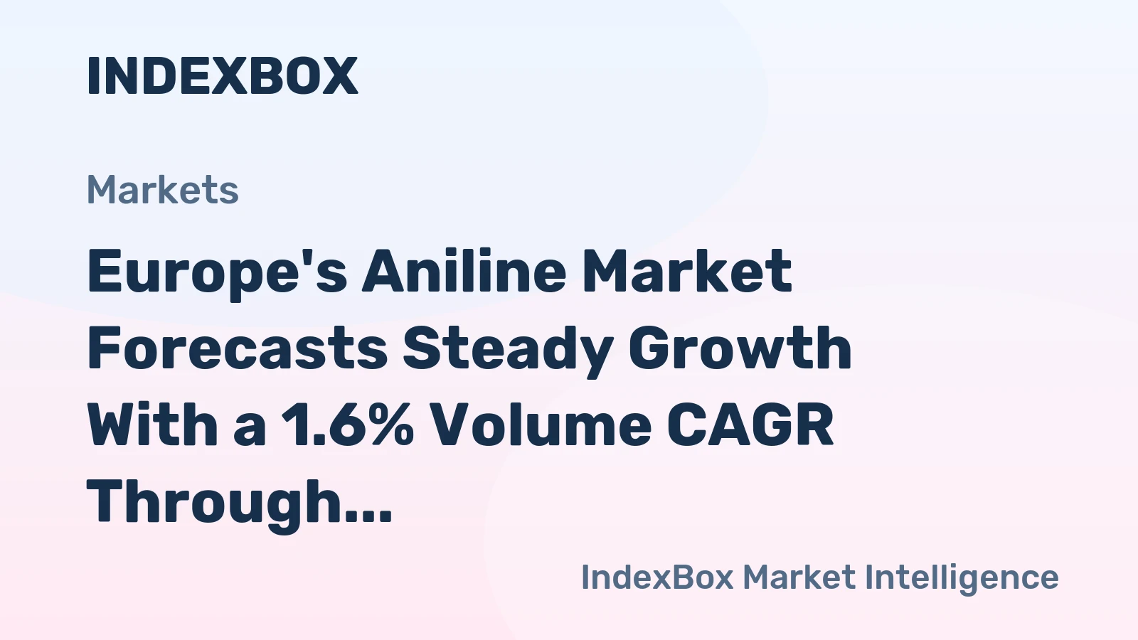Europe's Aniline Market Forecasts Steady Growth With a 1.6% Volume CAGR Through 2035