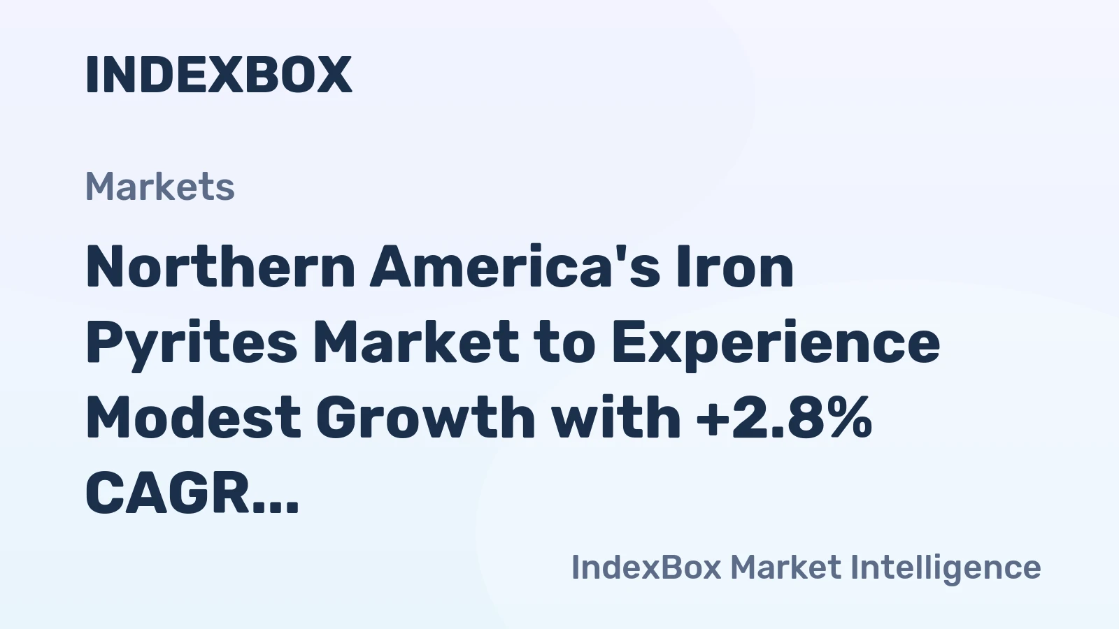 Northern America's Iron Pyrites Market to Experience Modest Growth with +2.8% CAGR