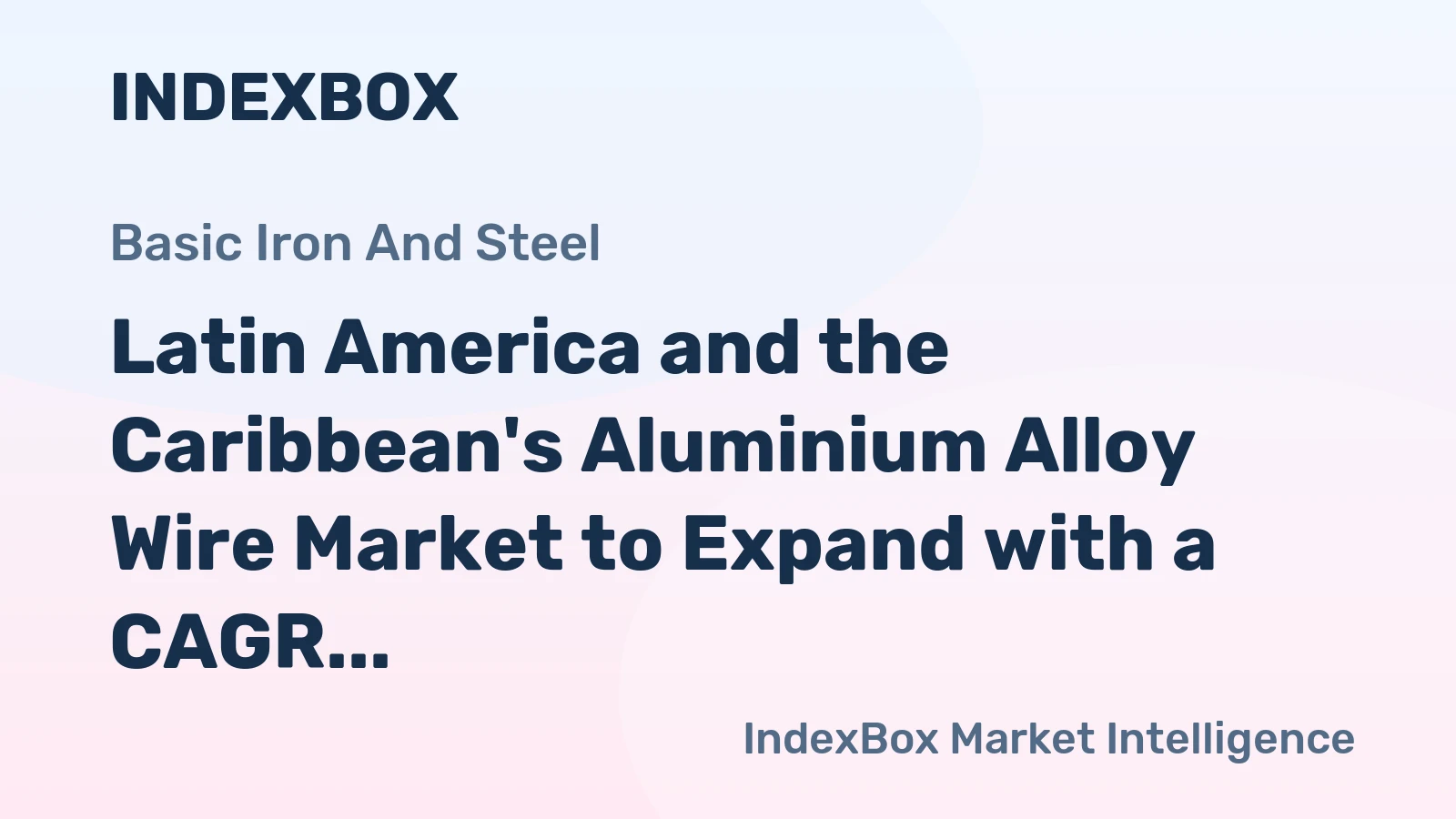 Latin America and the Caribbean's Aluminium Alloy Wire Market to Expand with a CAGR of +1.2% from 2024 to 2035