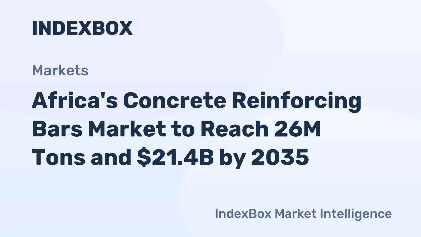 Africa's Concrete Reinforcing Bars Market to Reach 26M Tons and $21.4B by 2035