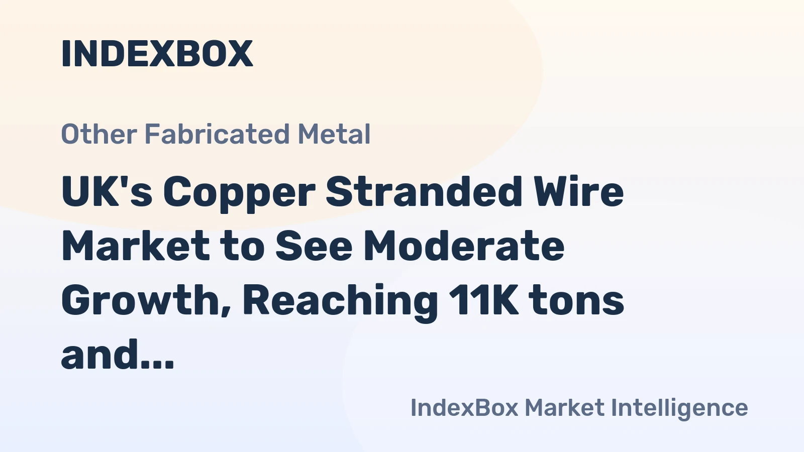 UK's Copper Stranded Wire Market to See Moderate Growth, Reaching 11K tons and $121M by 2035