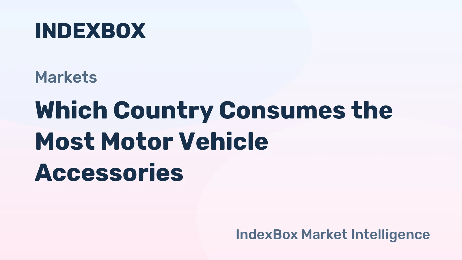 Which Country Consumes the Most Motor Vehicle Accessories? 