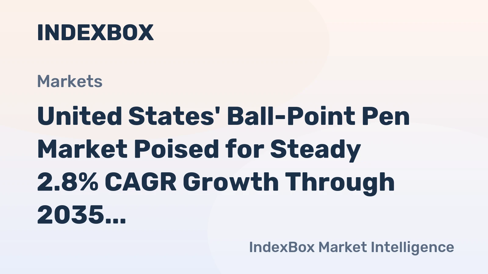 United States' Ball-Point Pen Market Poised for Steady 2.8% CAGR Growth Through 2035