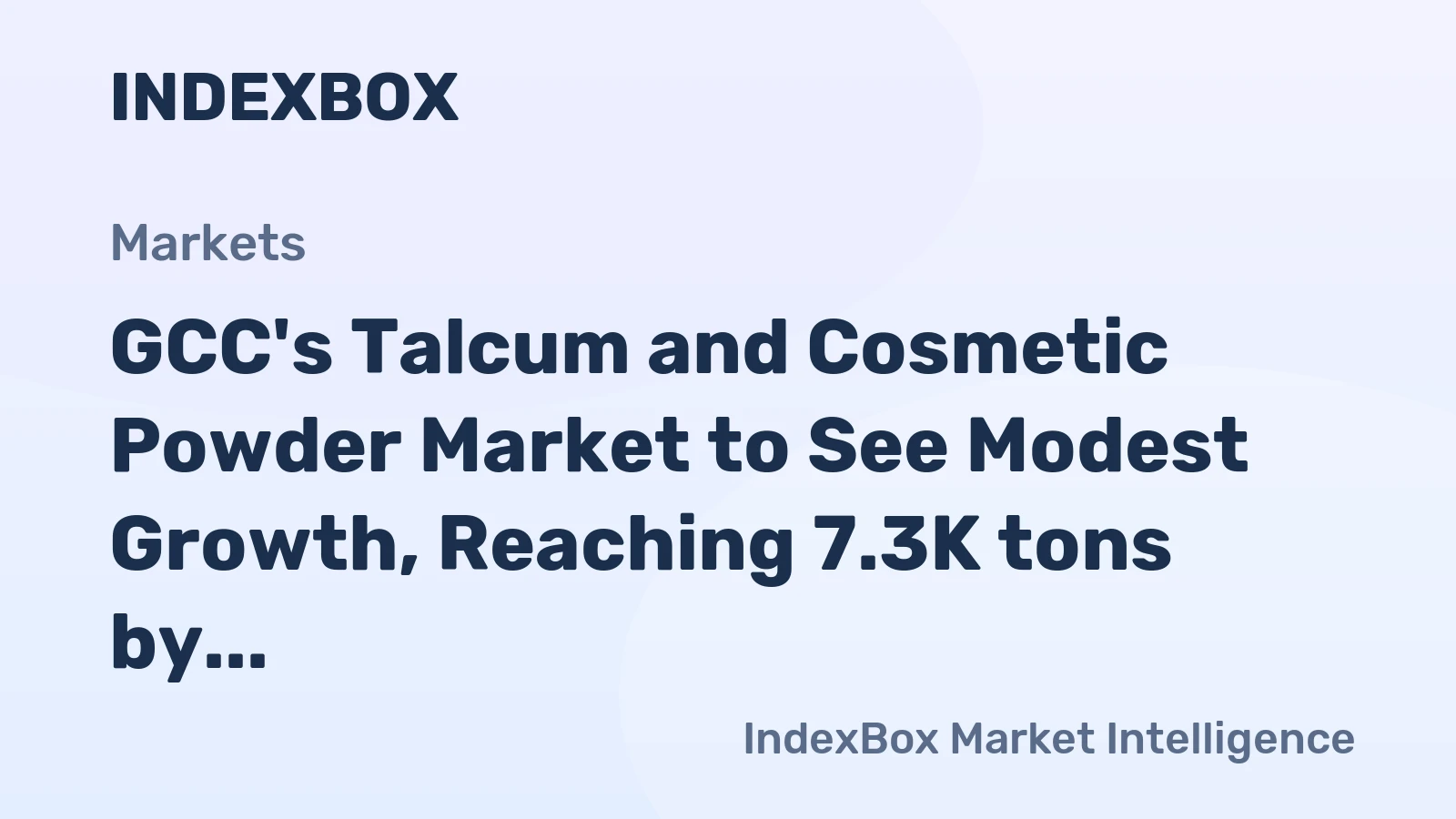 GCC's Talcum and Cosmetic Powder Market to See Modest Growth, Reaching 7.3K tons by 2035