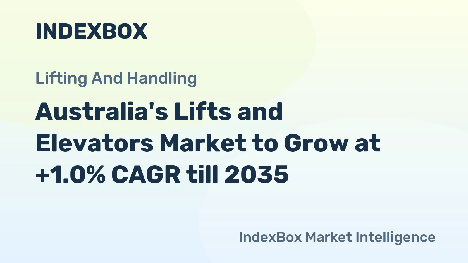Australia's Lifts and Elevators Market to Grow at +1.0% CAGR till 2035