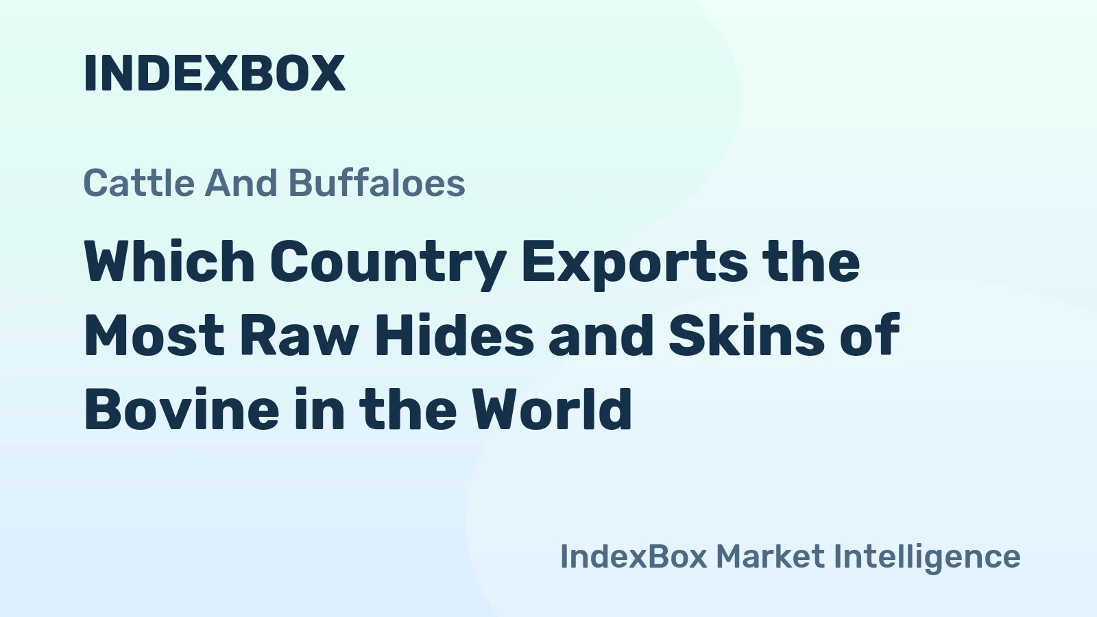 Which Country Exports the Most Raw Hides and Skins of Bovine in the World?