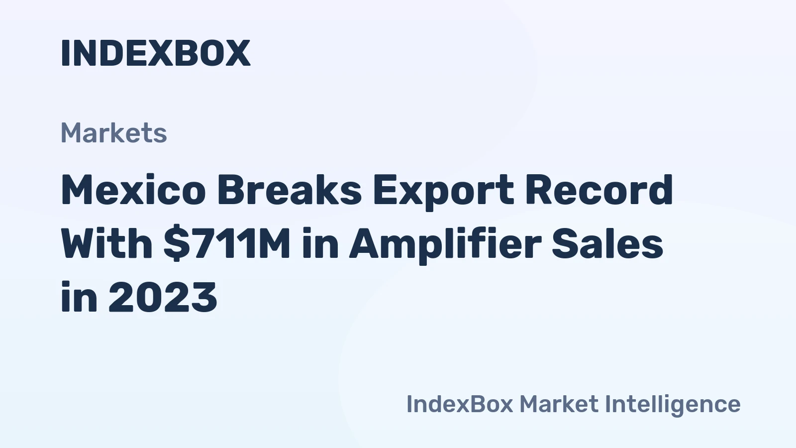 Mexico Breaks Export Record With $711M in Amplifier Sales in 2023