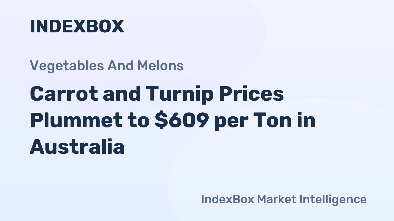 Carrot and Turnip Prices Plummet to $609 per Ton in Australia