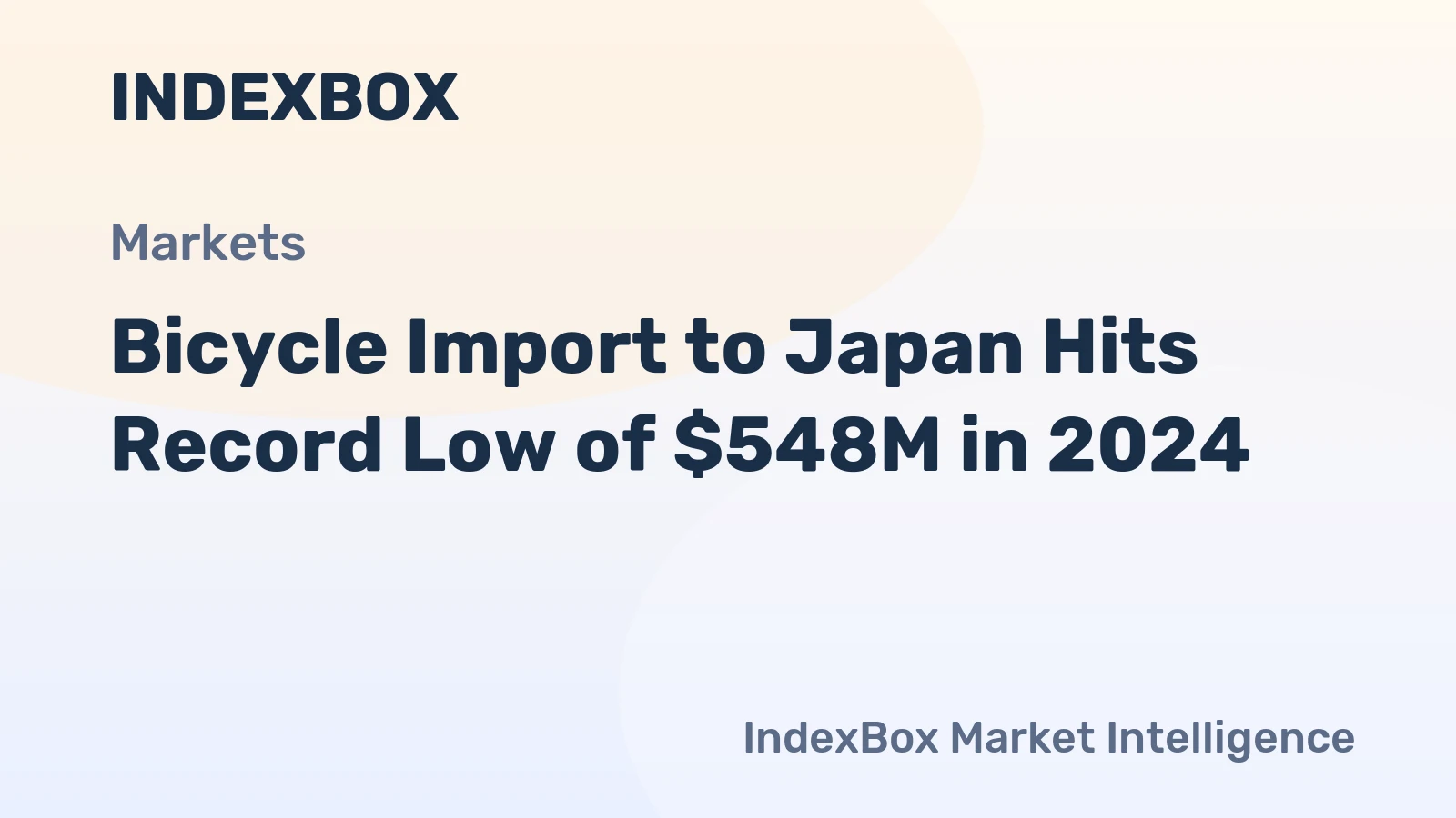 Bicycle Import to Japan Hits Record Low of $548M in 2024