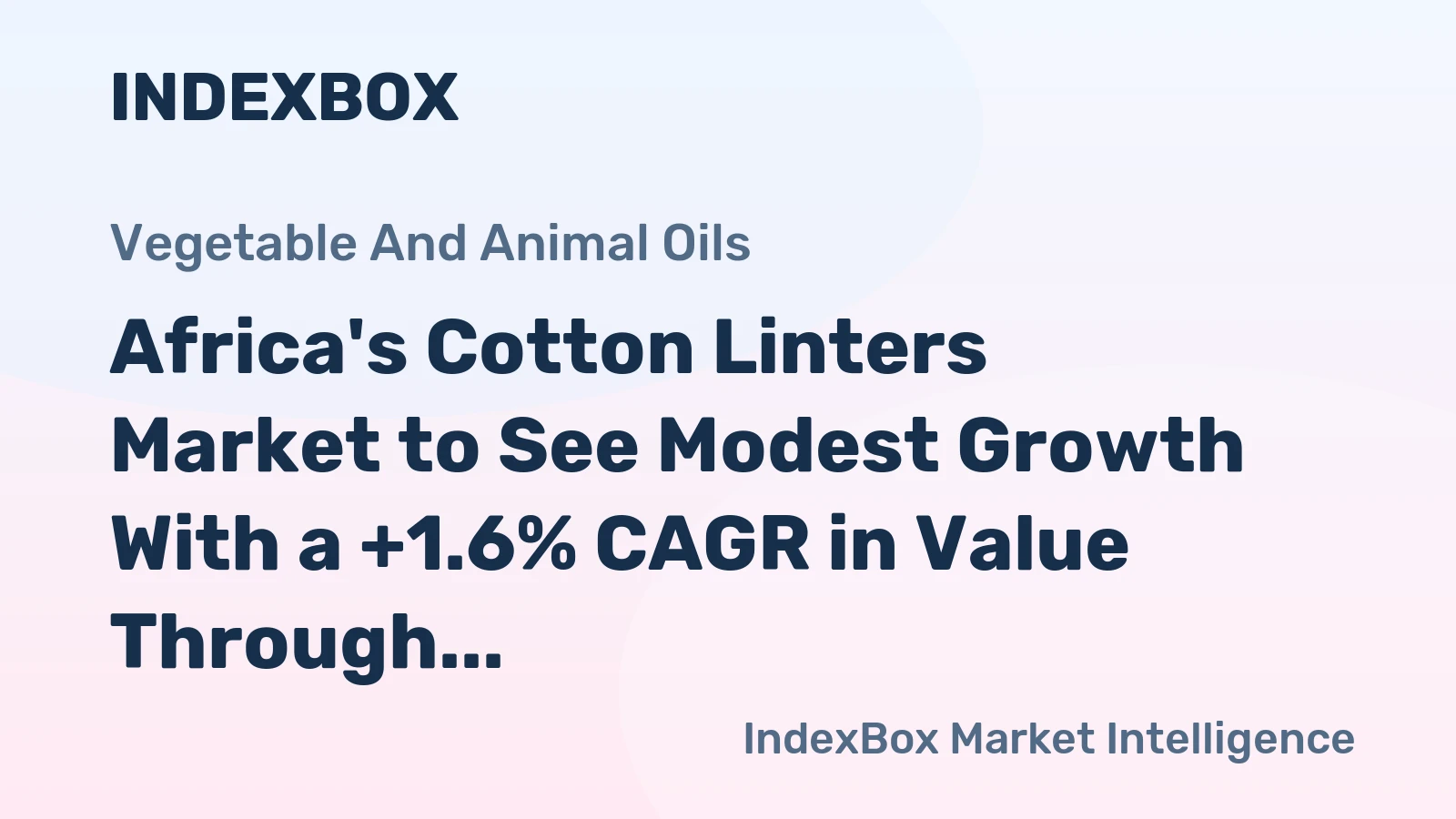 Africa's Cotton Linters Market to See Modest Growth With a +1.6% CAGR in Value Through 2035