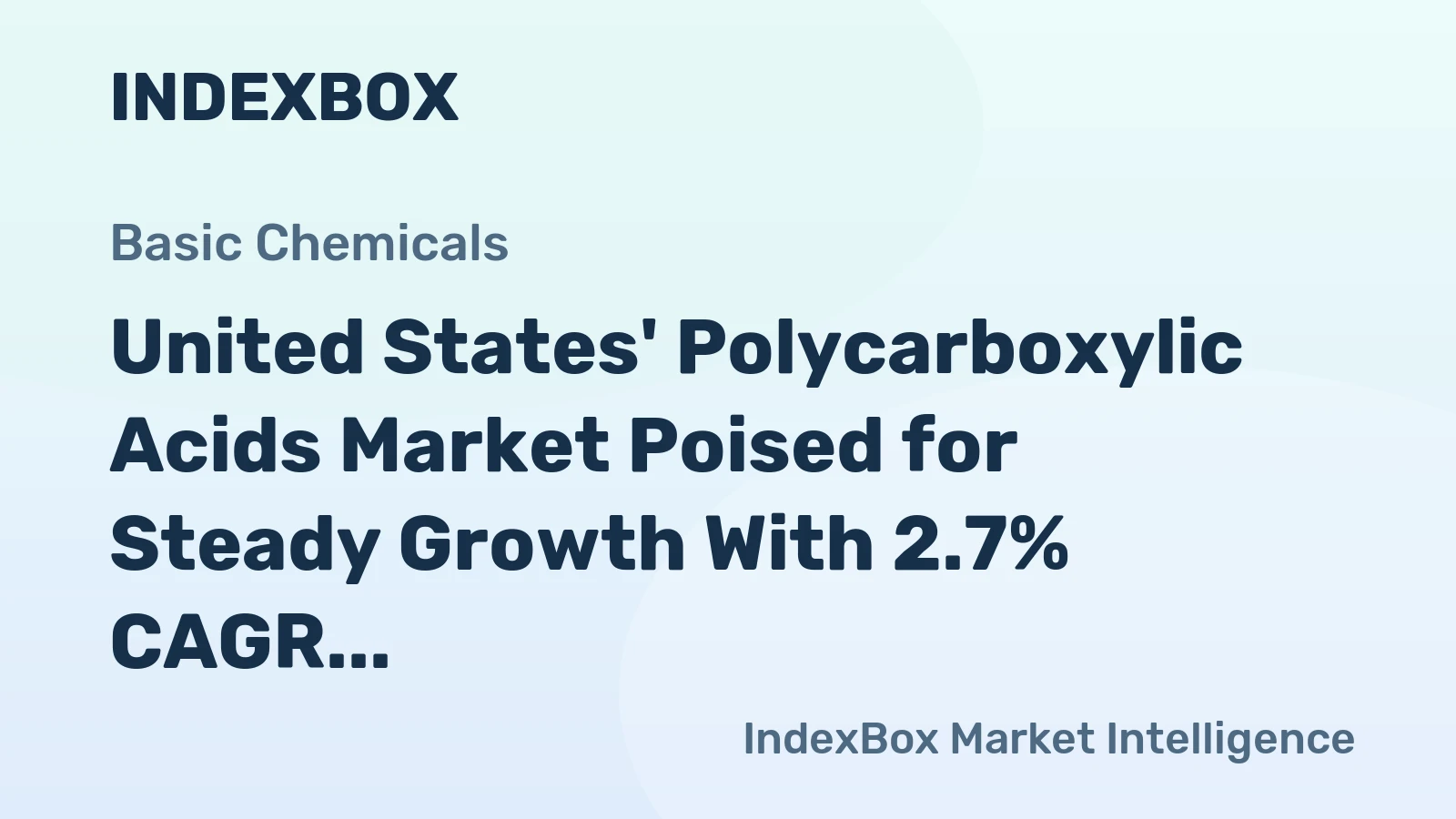 United States' Polycarboxylic Acids Market Poised for Steady Growth With 2.7% CAGR Through 2035