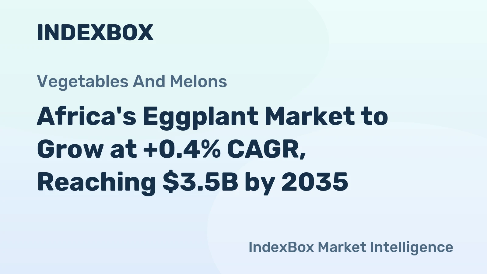 Africa's Eggplant Market to Grow at +0.4% CAGR, Reaching $3.5B by 2035