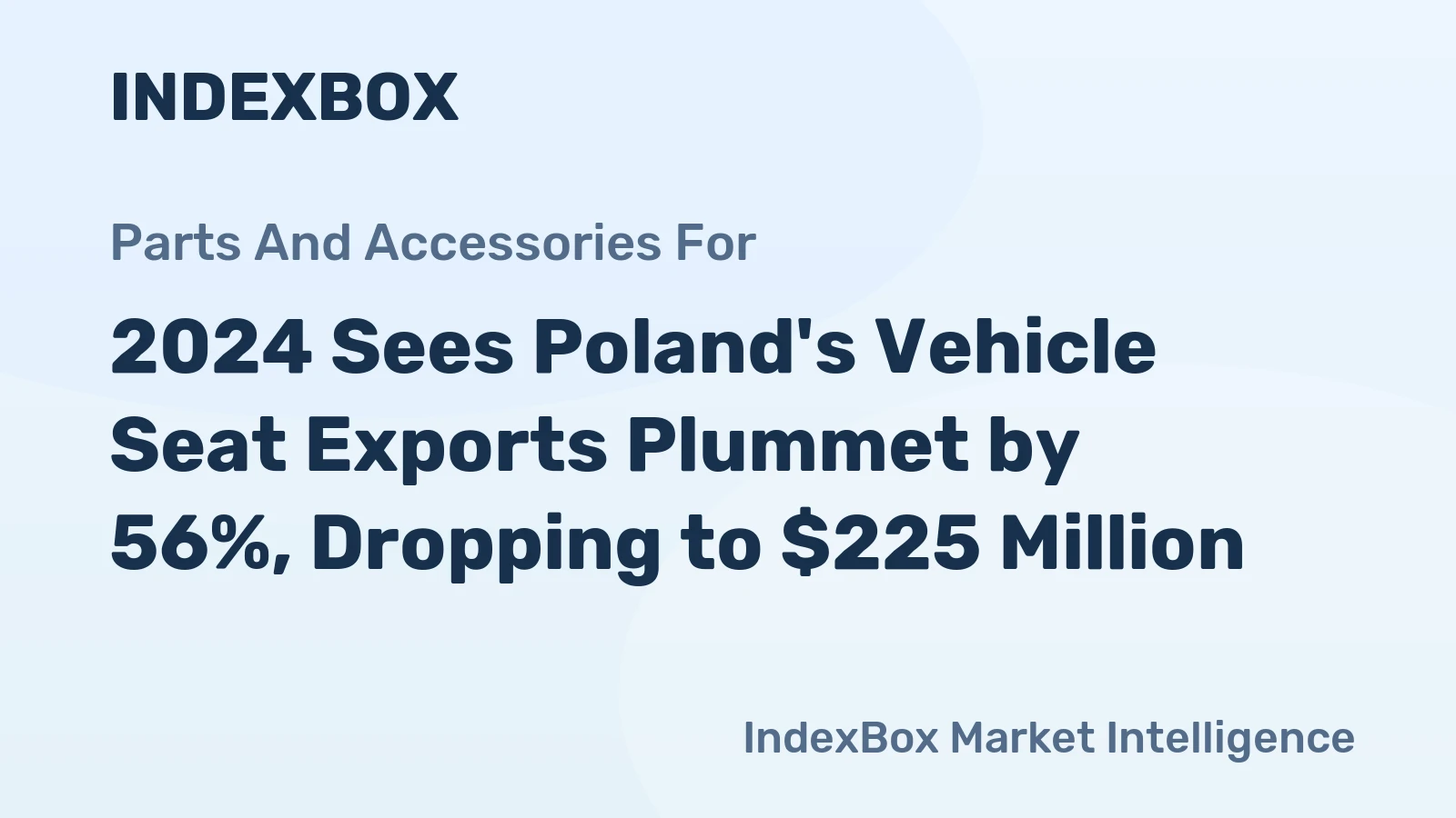 2024 Sees Poland's Vehicle Seat Exports Plummet by 56%, Dropping to $225 Million