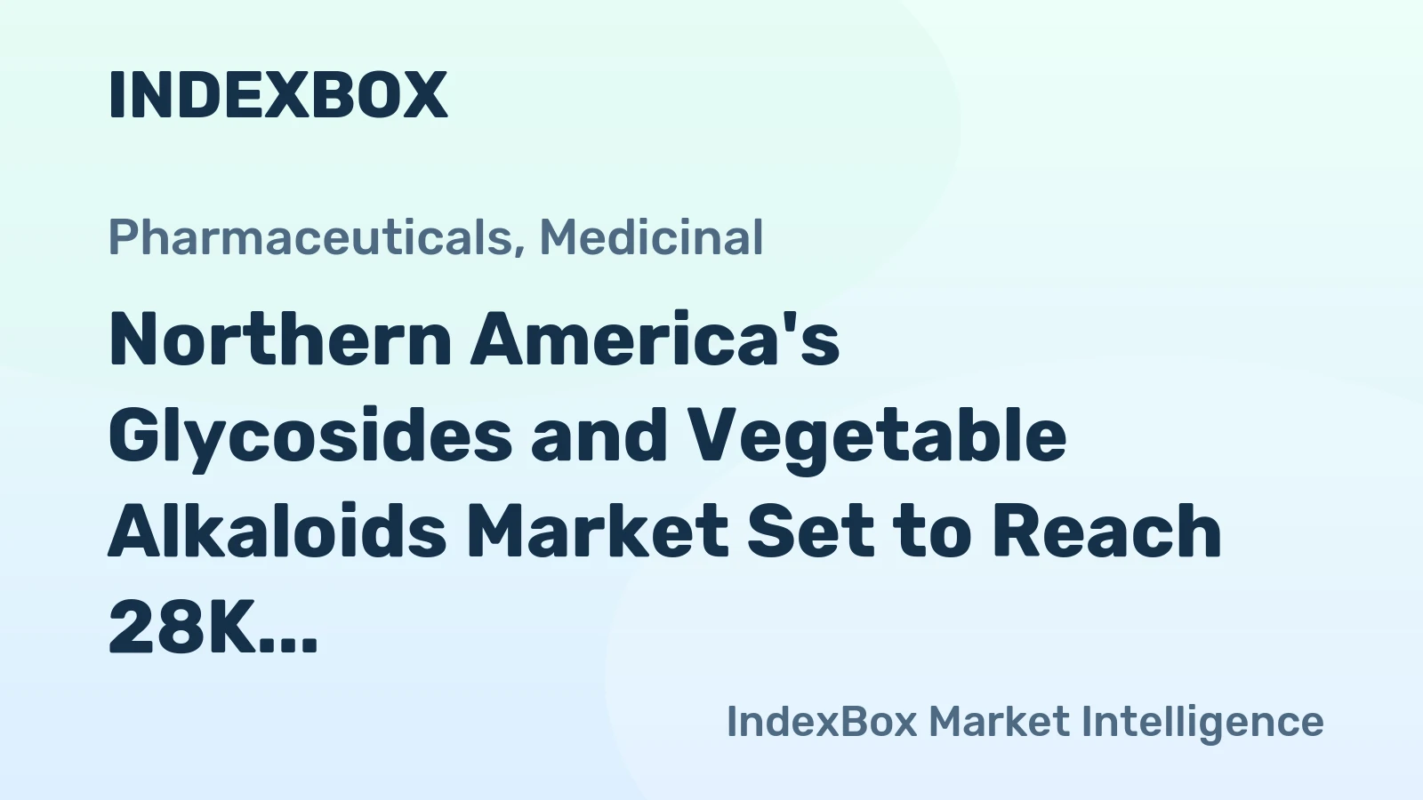 Northern America's Glycosides and Vegetable Alkaloids Market Set to Reach 28K Tons and $2.9B by 2035