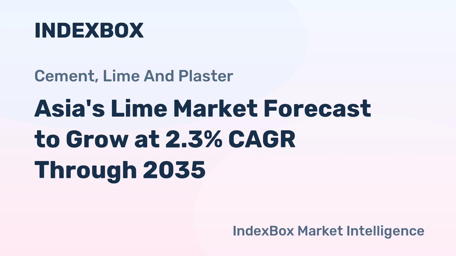 Asia's Lime Market Forecast to Grow at 2.3% CAGR Through 2035