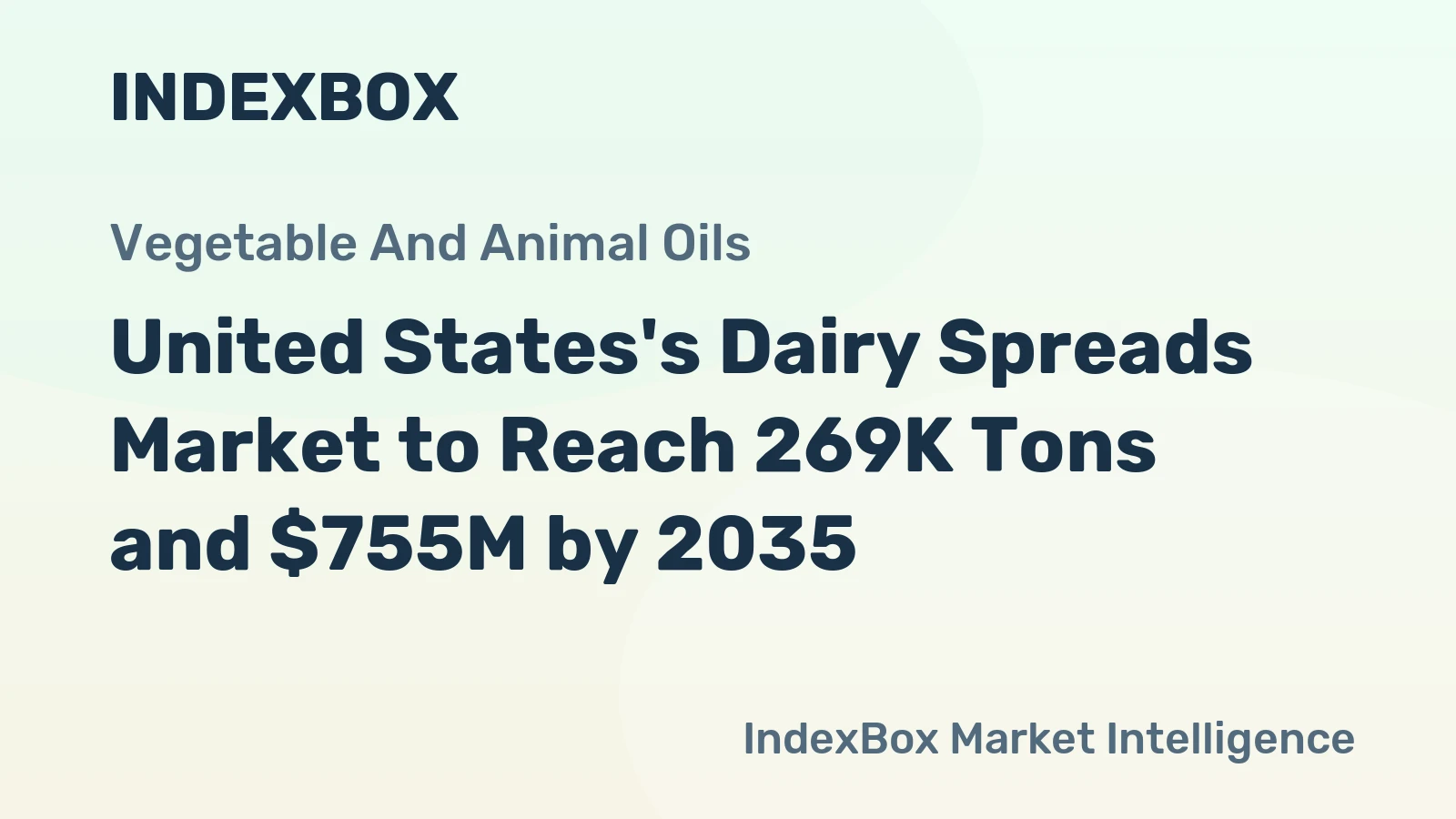 United States's Dairy Spreads Market to Reach 269K Tons and $755M by 2035
