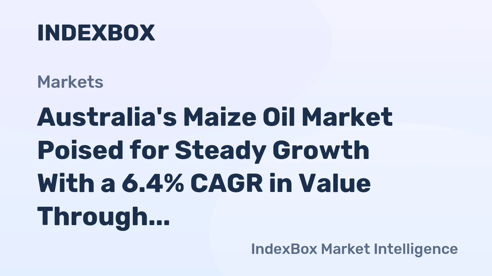 Australia's Maize Oil Market Poised for Steady Growth With a 6.4% CAGR in Value Through 2035