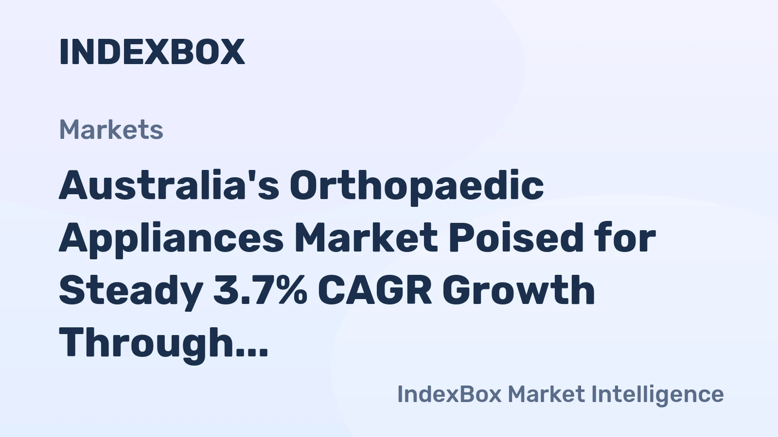 Australia's Orthopaedic Appliances Market Poised for Steady 3.7% CAGR Growth Through 2035
