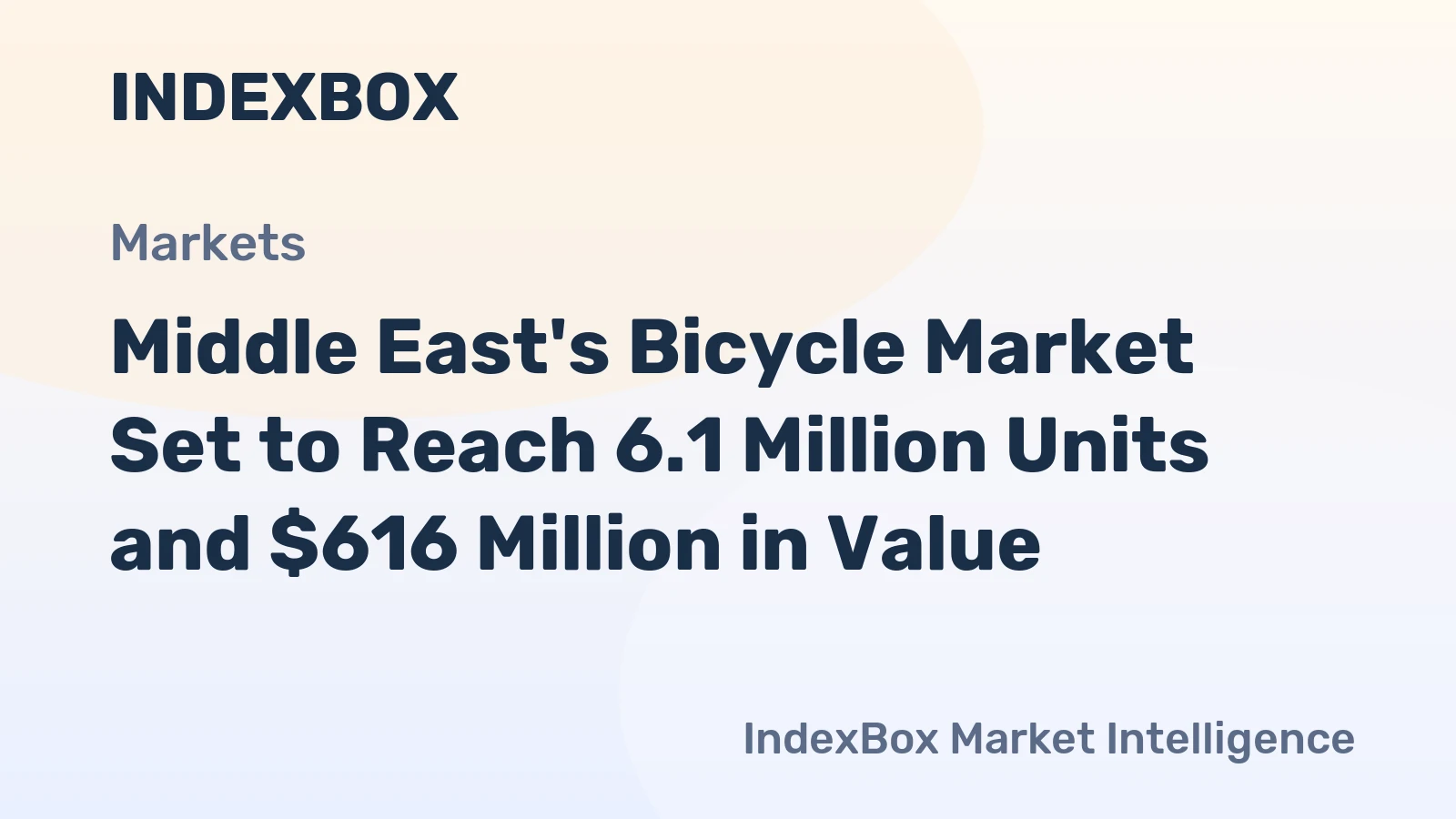 Middle East's Bicycle Market Set to Reach 6.1 Million Units and $616 Million in Value