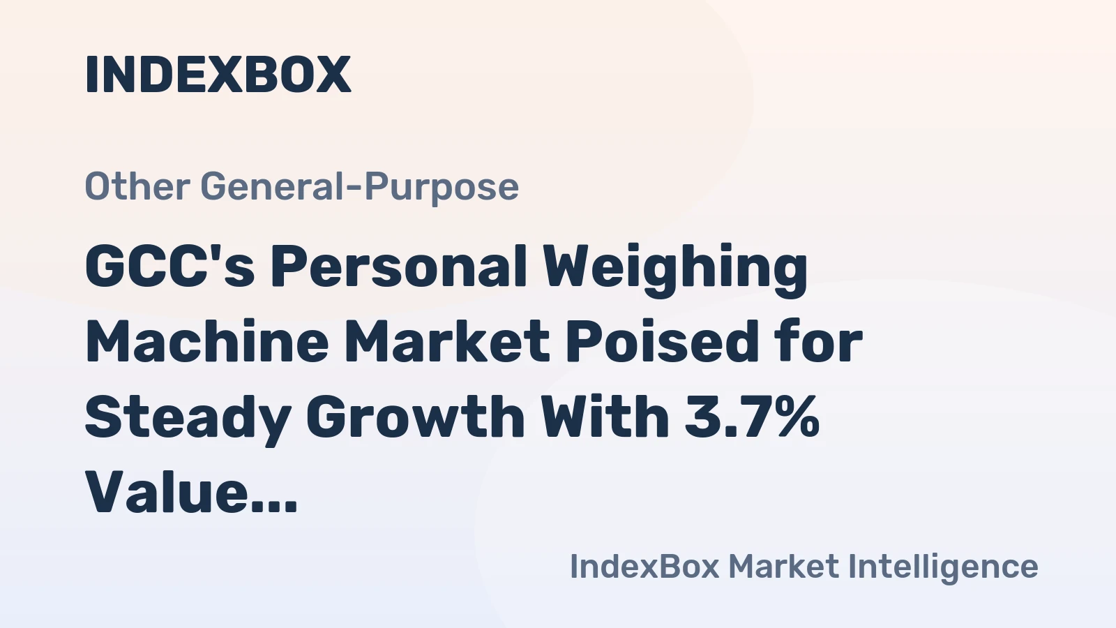 GCC's Personal Weighing Machine Market Poised for Steady Growth With 3.7% Value CAGR Through 2035