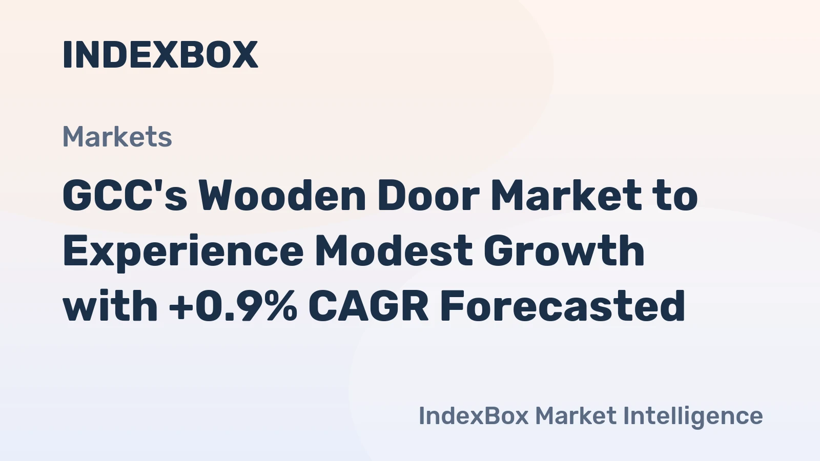 GCC's Wooden Door Market to Experience Modest Growth with +0.9% CAGR Forecasted